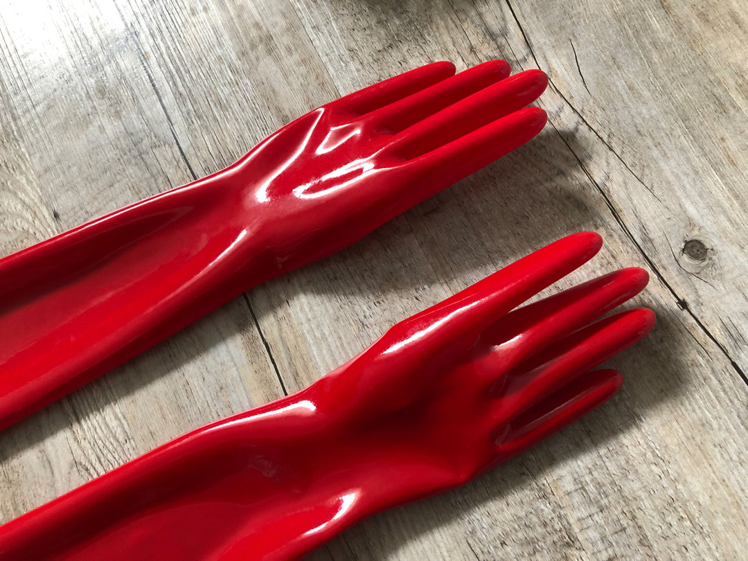 Finest Elbow Gloves Red Chronomatic Luxury Latex Berlin